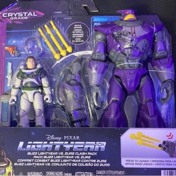 Disney | Toys | Disney Pixar Lightyear Crystal Grade Buzz Lightyear Vs Zurg Clash Pack New ...